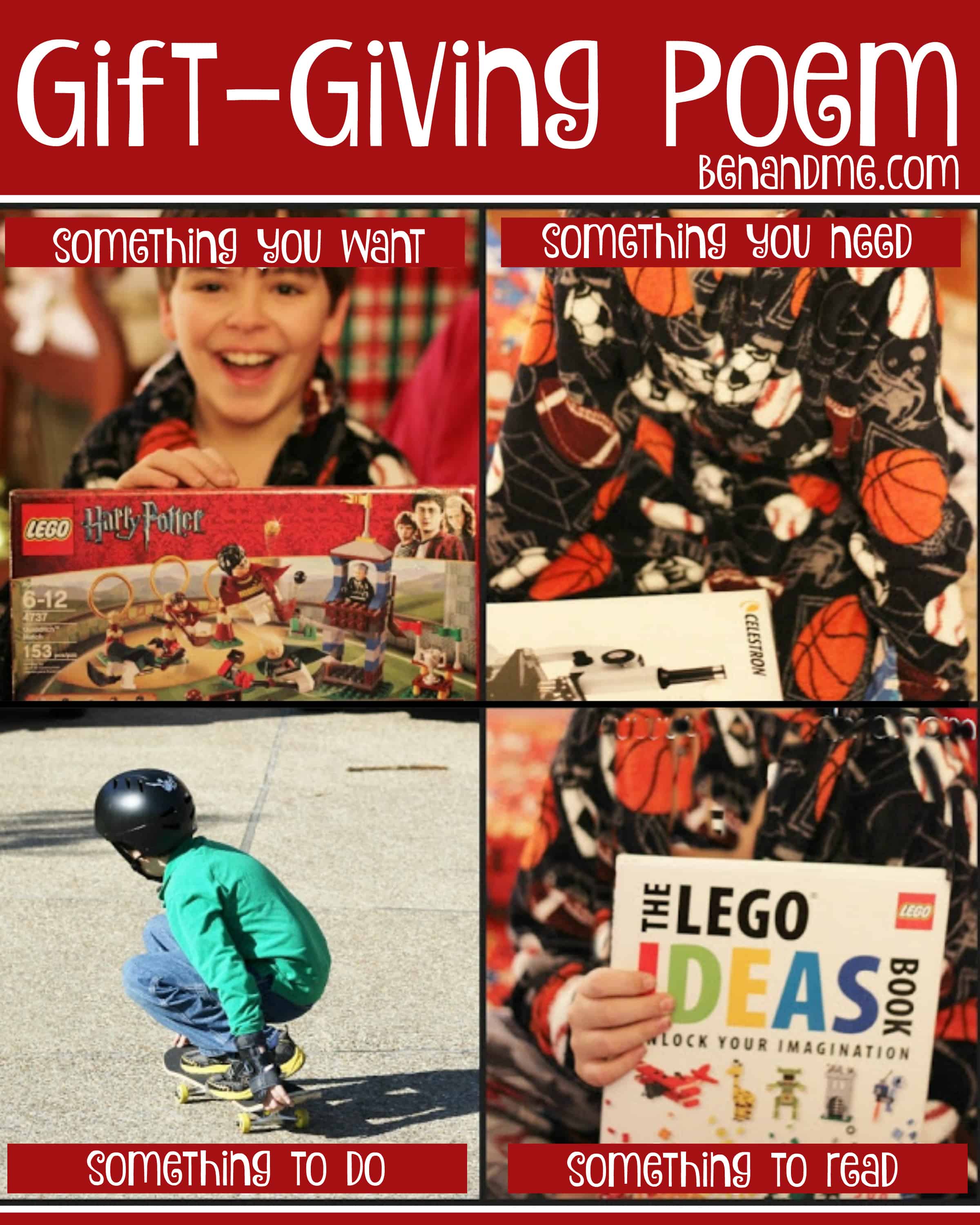 Gift Giving Using A Simple Poem To Buy Gifts For Your Kids Ben And Me